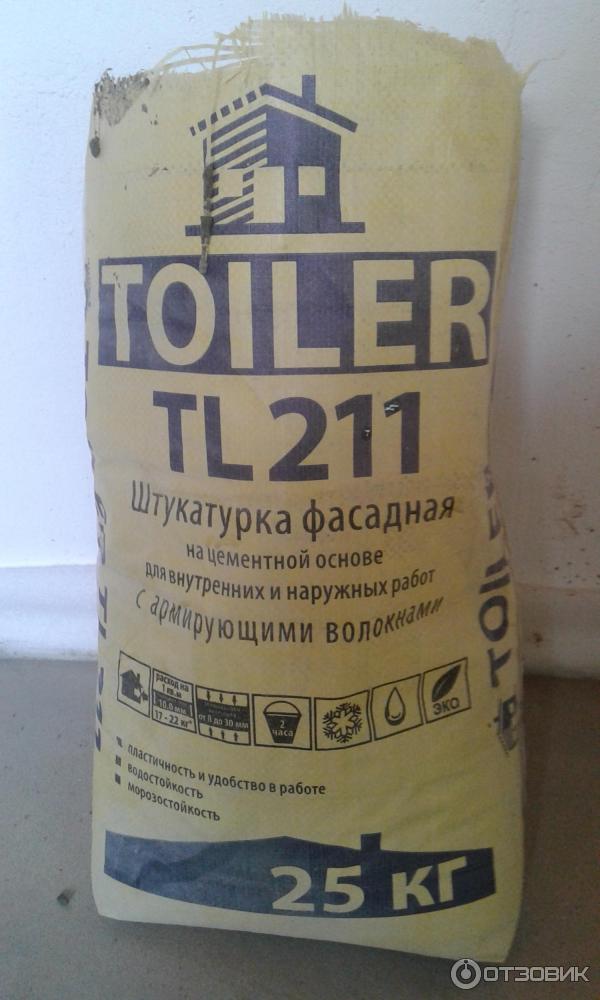 Отзыв о Штукатурка фасадная Toiler TL 211 | Хорошо ложится, просто ...