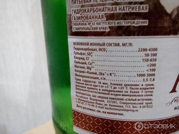 Отзыв о Минеральная вода Старый источник "Аш-Тау" | Купили для ингаляций